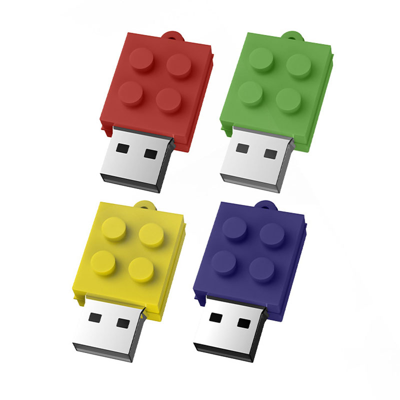 Pvc Soft Plastic Building Blocks U Disk – brandpromosus.com