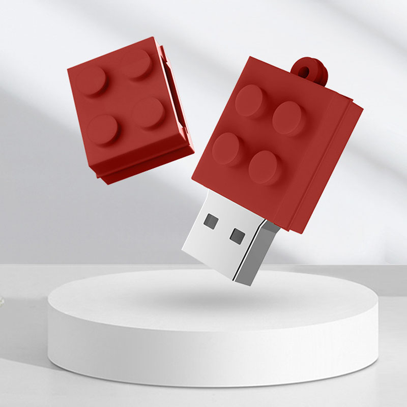Pvc Soft Plastic Building Blocks U Disk – brandpromosus.com