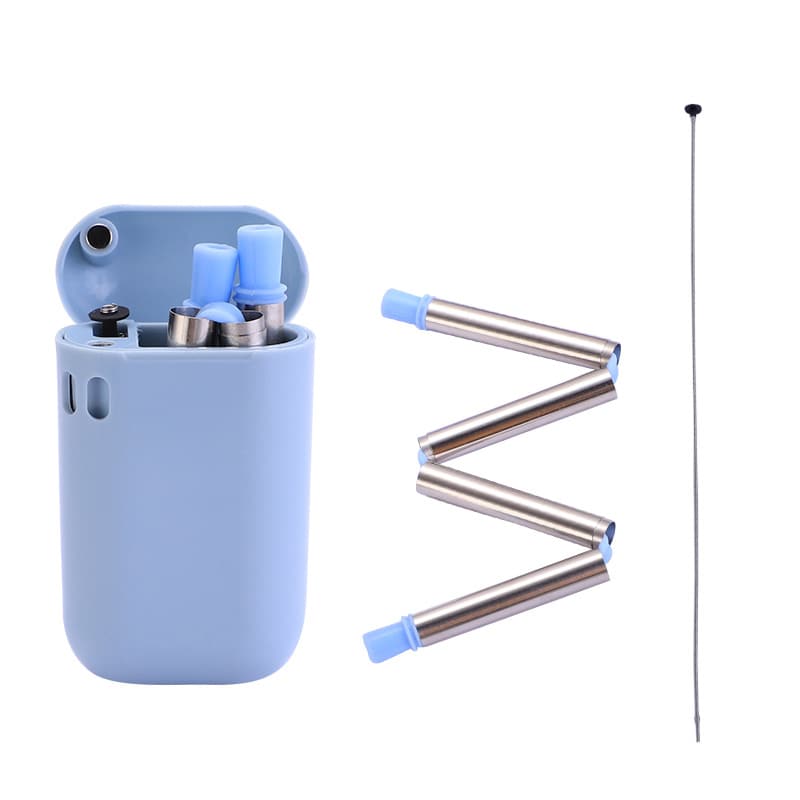 Stainless Steel Folding Straw Set – brandpromosus.com