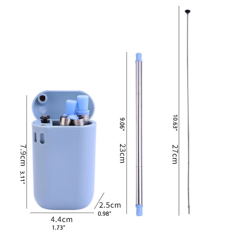 Stainless Steel Folding Straw Set – brandpromosus.com